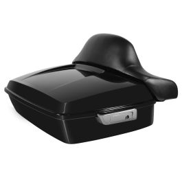 Vivid Black Harley® Touring Chopped Tour Pack w/ Full Backrest - Chrome ...