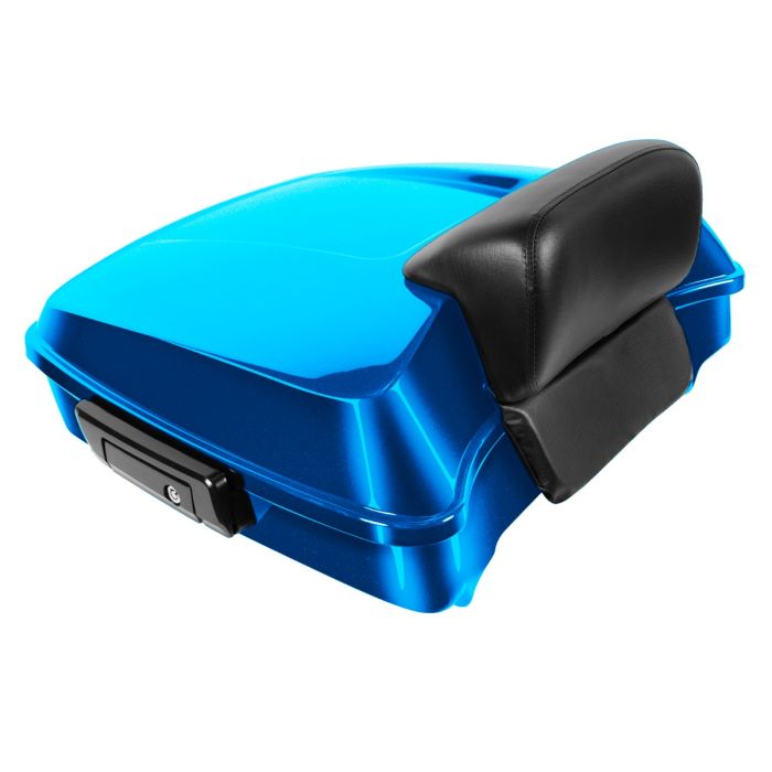 Electric Blue Harley® Touring Chopped Tour Pack - Black Hardware